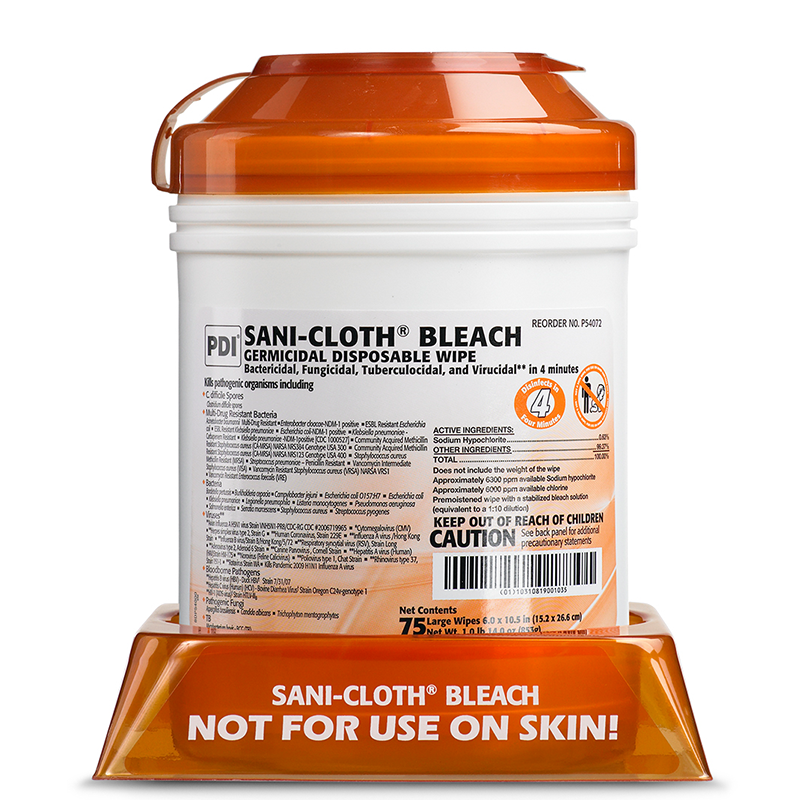 Sani-Cloth® Bleach Germicidal Disposable Wipe - PDI Healthcare
