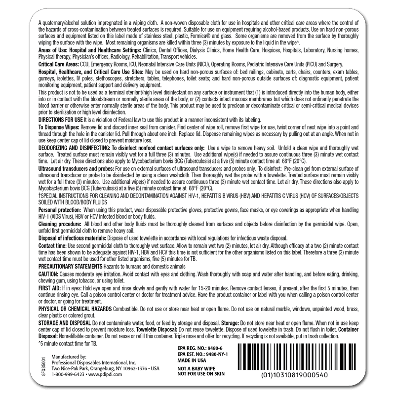 Sani-Cloth® Plus Germicidal Disposable Cloth - PDI Healthcare