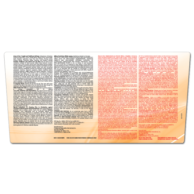 Sani-Cloth® Bleach Germicidal Disposable Wipe - PDI Healthcare