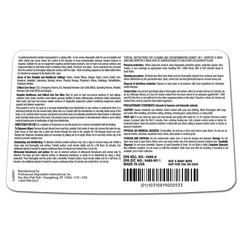 Sani-Cloth® Plus Germicidal Disposable Cloth - PDI Healthcare