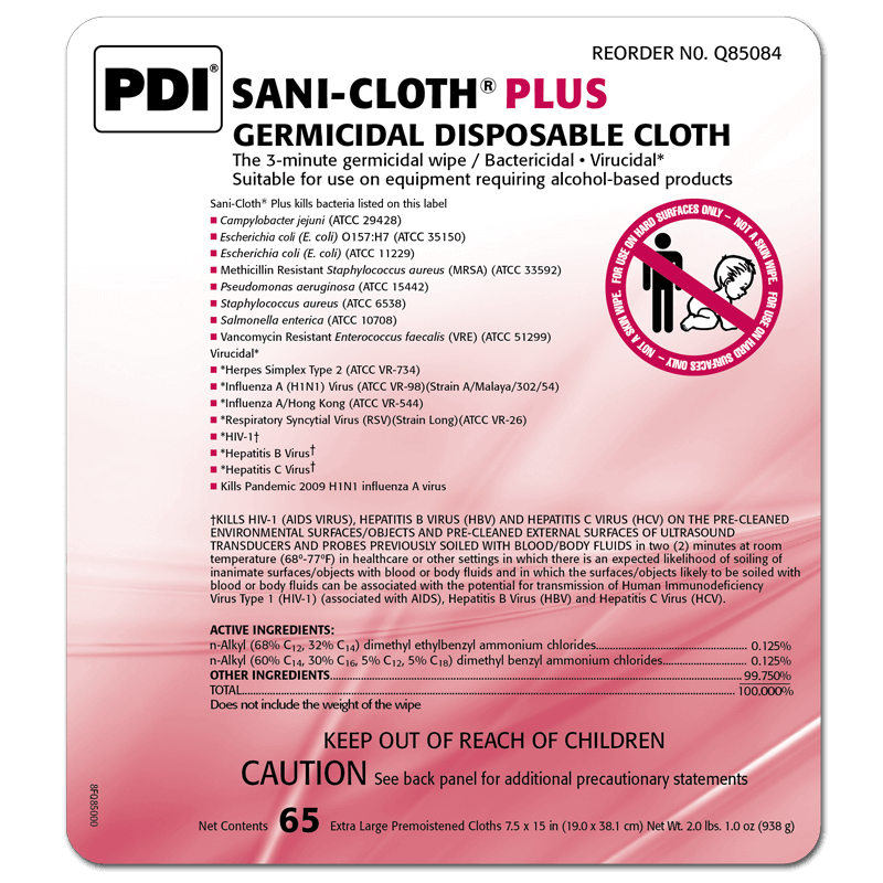 Sani-Cloth® Plus Germicidal Disposable Cloth - PDI Healthcare