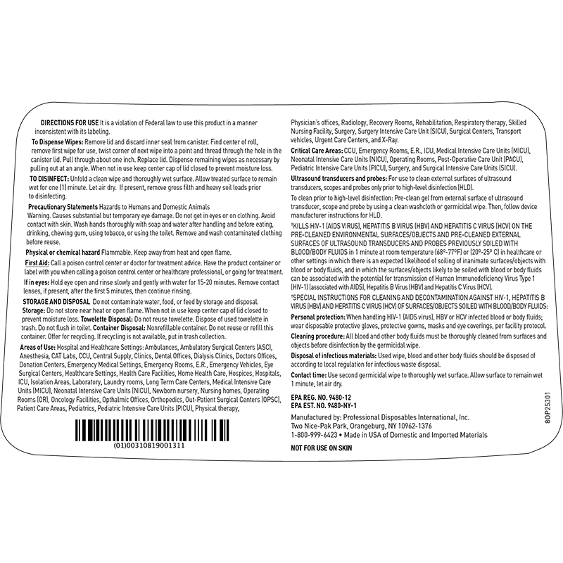 Sani-Cloth® Prime Germicidal Disposable Wipe - PDI Healthcare