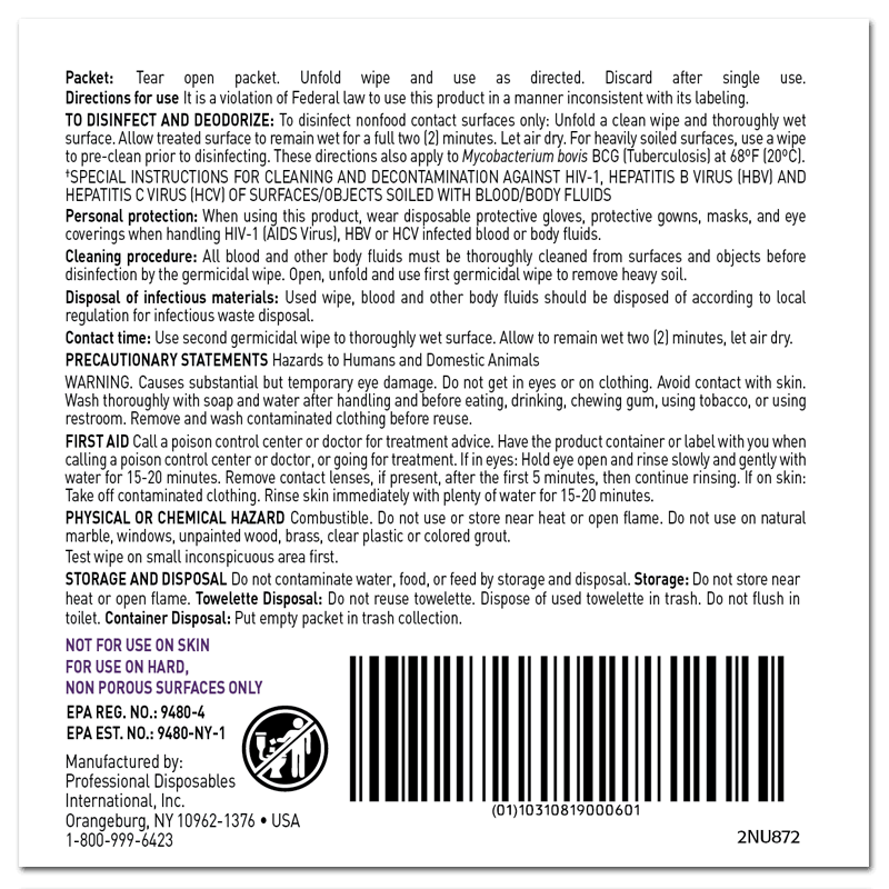 Super Sani-Cloth® Germicidal Disposable Wipe - PDI Healthcare